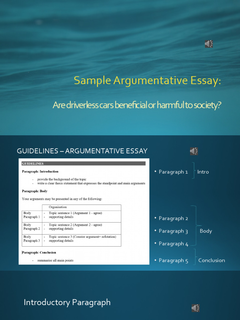 Sample Argumentative Essay (Driverless Cars) | PDF | Traffic Collision ...