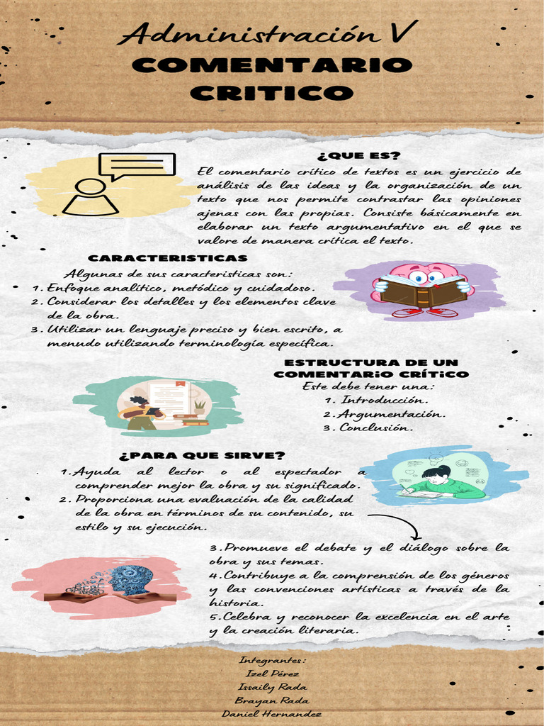 Infografia Sobre El Comentario Critico. | PDF