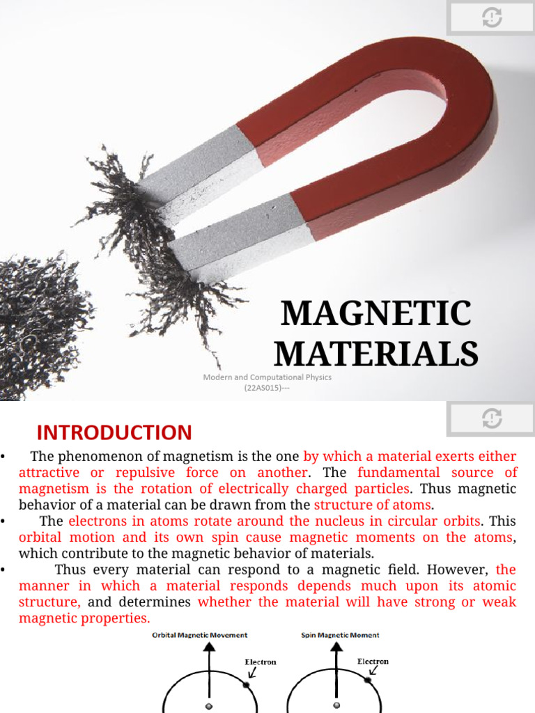 Magnetic Materials | PDF | Ferromagnetism | Magnetism