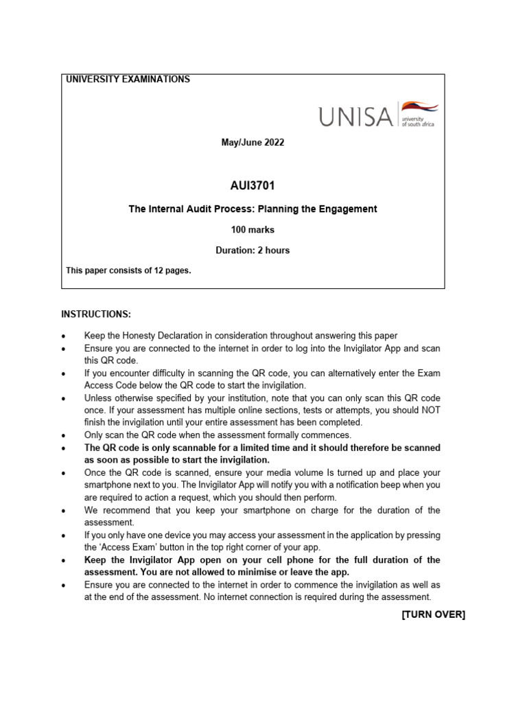Internal Audit Exam Guide | PDF | Audit | Internal Audit