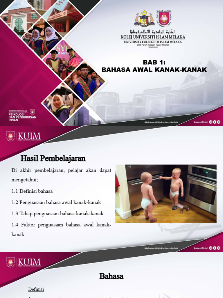 Bab 1 Bahasa Awal Kanak-Kanak | PDF
