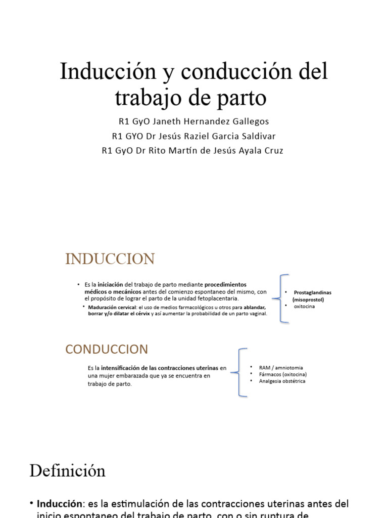 Inducto Conduccion Del TDP | PDF | Parto | Medicina
