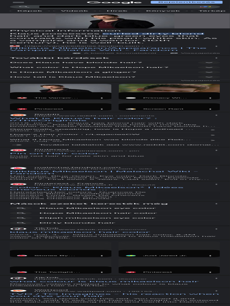 Klaus Mikaelson's Hair Color | PDF | Blond | Hair Color