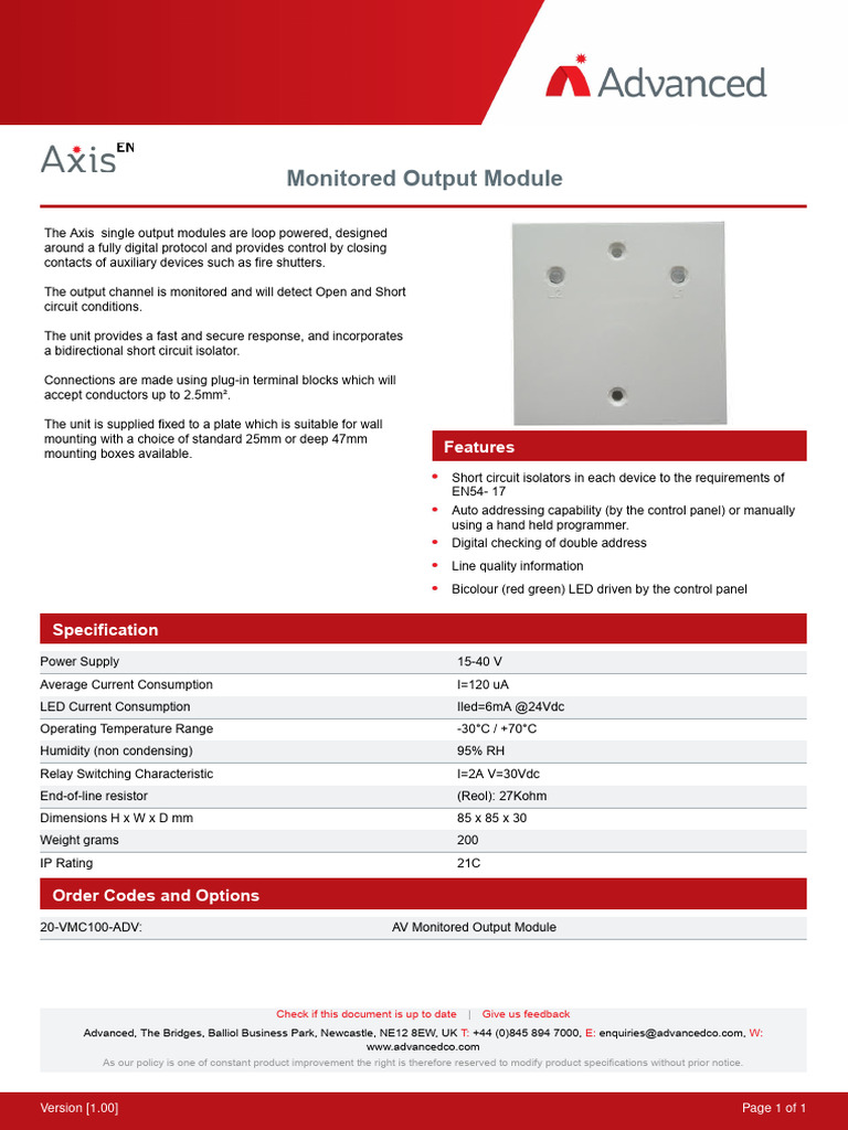 20 VMC100 Adv | PDF | Relay | Computer Science
