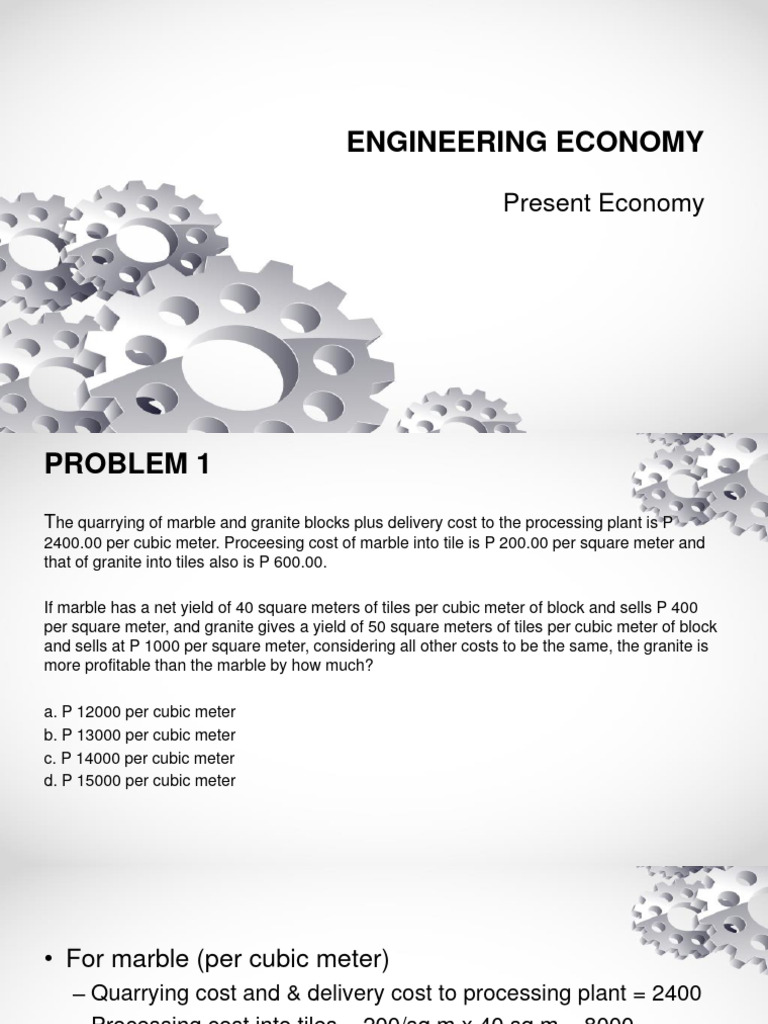 Engineering Economy 1 | PDF | Economies | Business