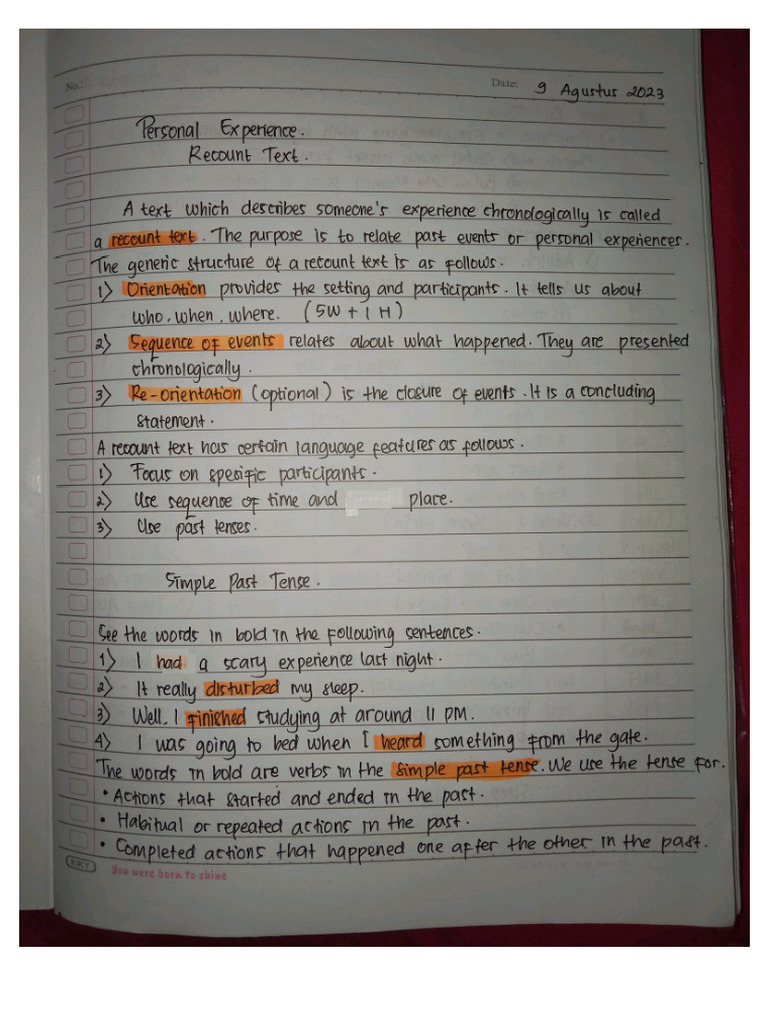 Recount Teks & Simple Past Tense | PDF
