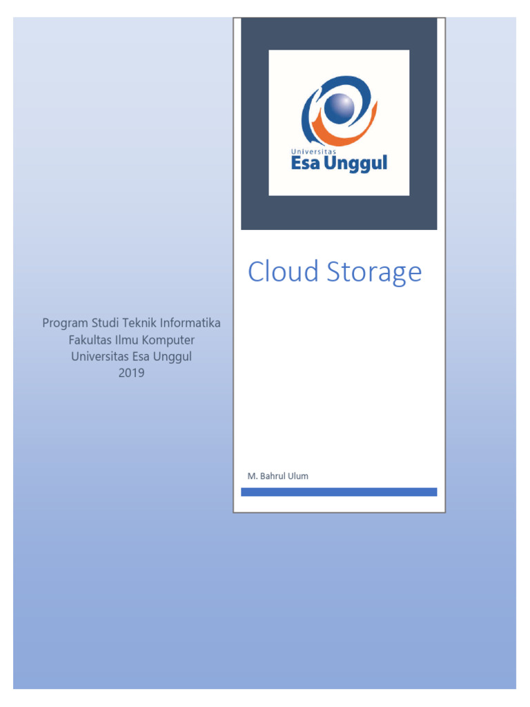 12-Cloud Storage | PDF | Komputer | Teknologi & Rekayasa