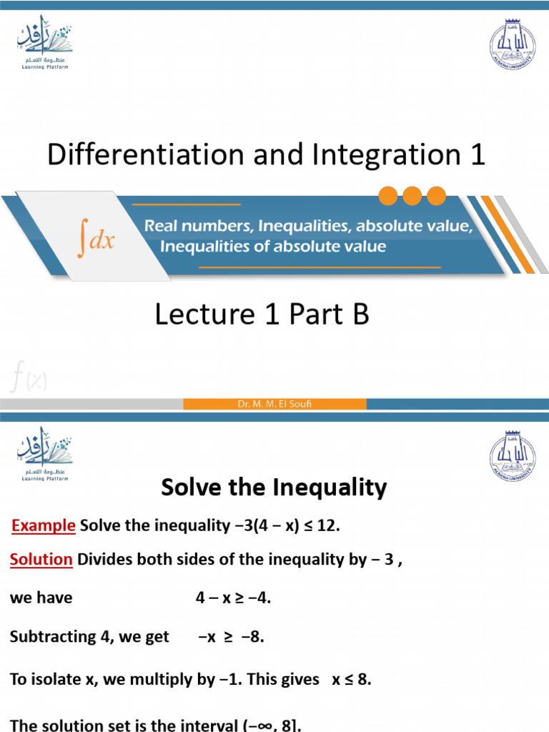 Lecture 1 Part B | PDF | Inequality (Mathematics) | Mathematics Lecture 1 Part B | PDF | Inequality (Mathematics) | Mathematics