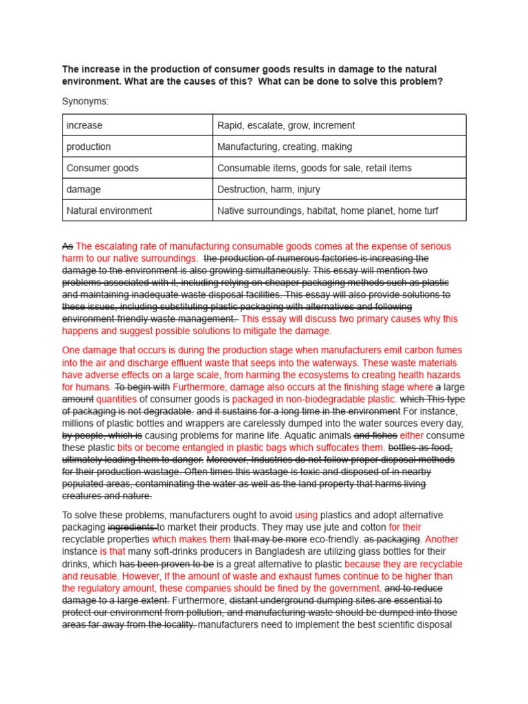 Writing Assessment Samples | PDF | Waste | Plastic