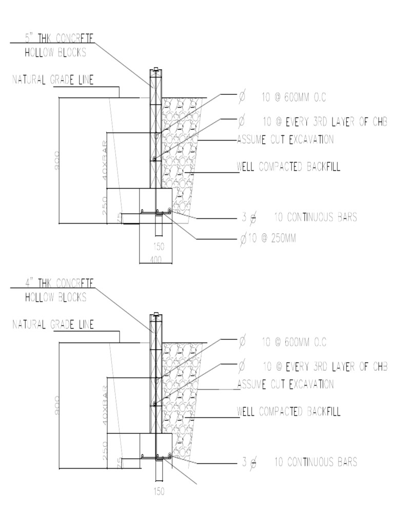 Wall Footing Detail | PDF