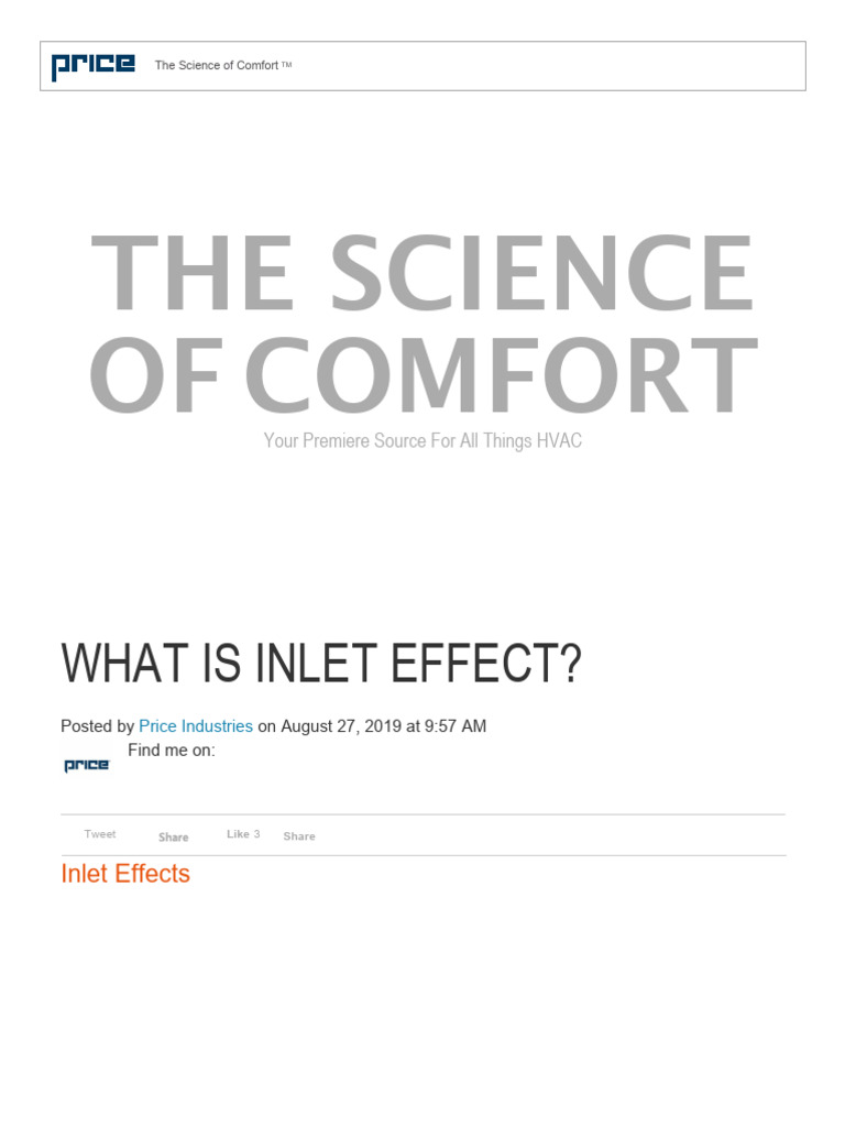 Price - What Is Inlet Effect - Diffuser Selections | PDF | Duct (Flow ...