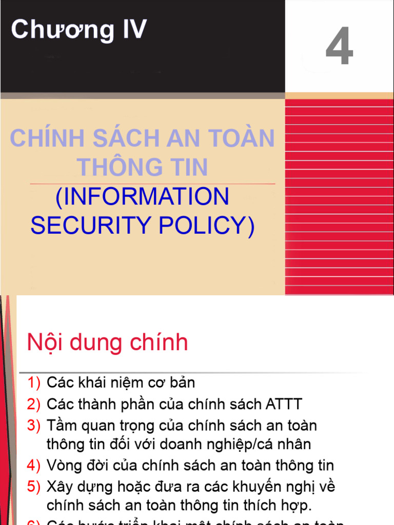 C04 ChinhSachAnToanThongTin Chinh | PDF