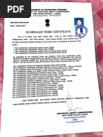Caste Certificate Format for SC/ST Applicants | PDF | Government Of India