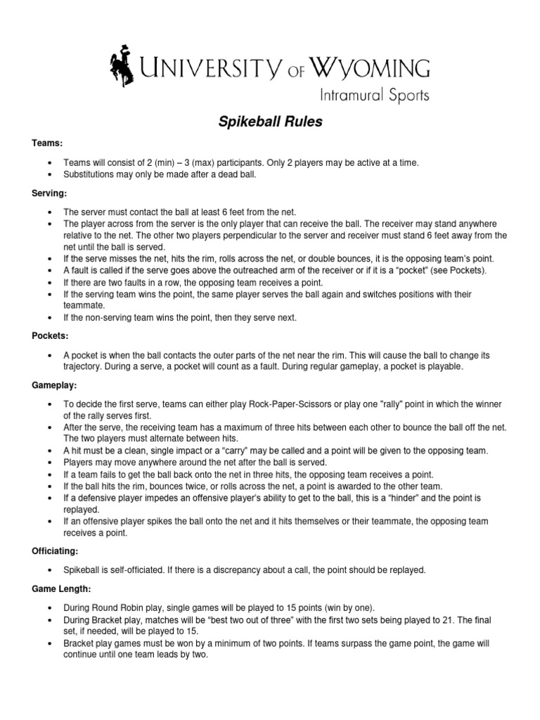 Spikeball | PDF | Rules | Sports