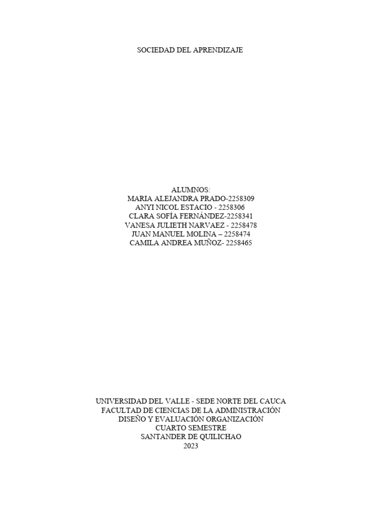 Sociedad Del Aprendizaje | PDF | Sociedad | Aprendizaje