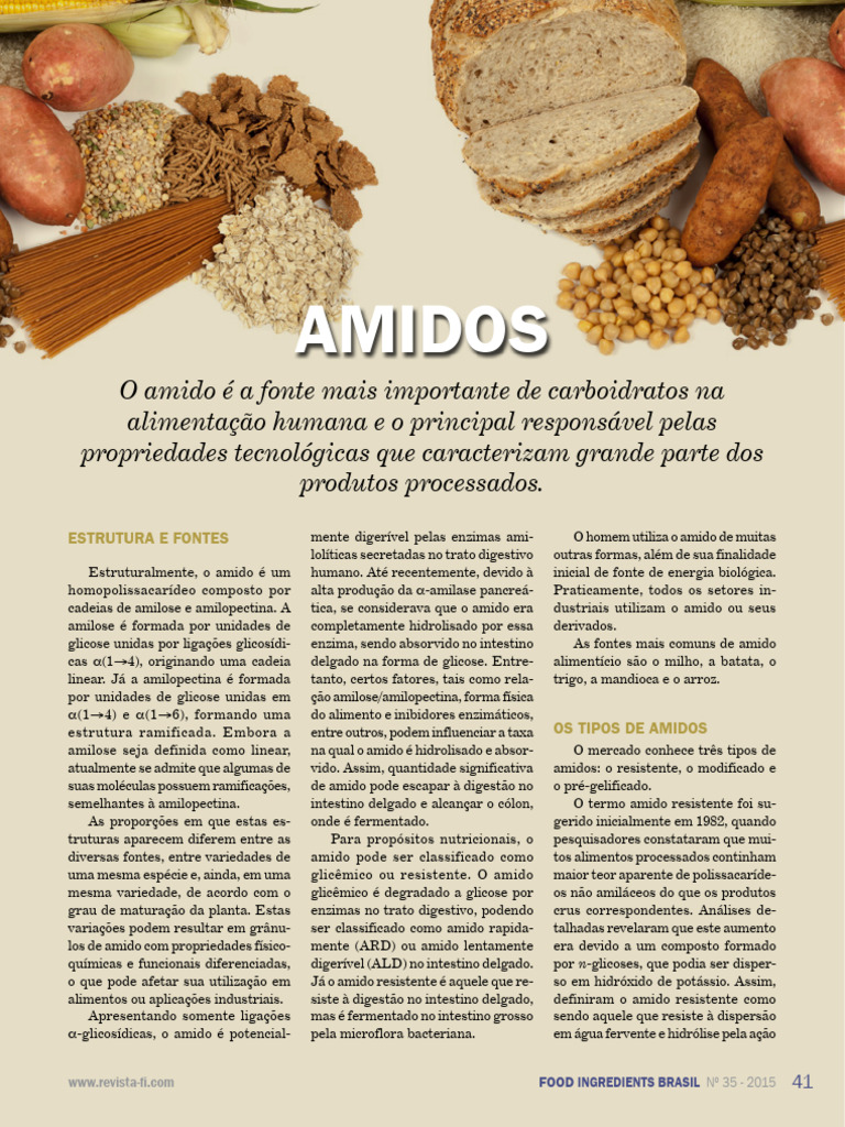 Tipos de Amido Na Indústria | PDF | Amido | Química