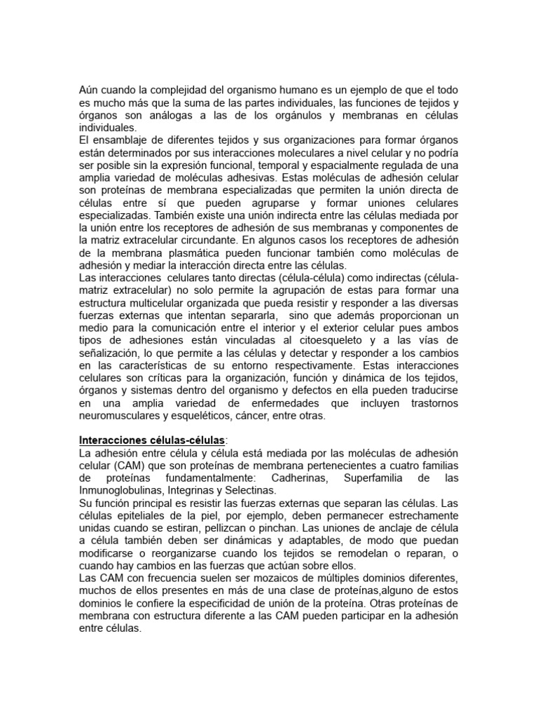 Inter Acci Ones | PDF | Integrina | Colágeno