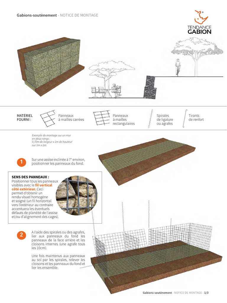 TG Fiche Technique Gabion Soutenement | PDF