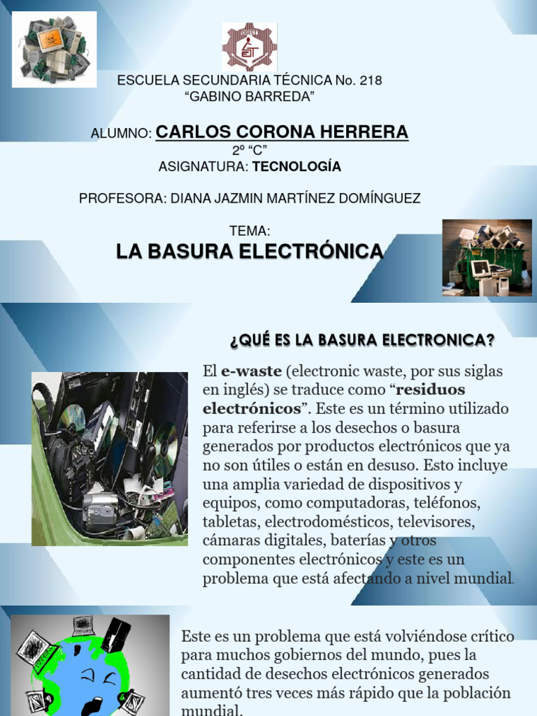La Basura Electronica | PDF | Residuos | Residuos electrónicos