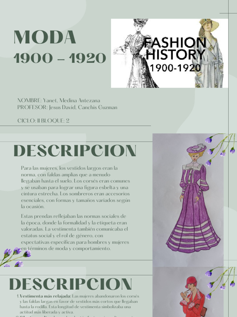 Moda 1900 - 1920 | PDF | Historia