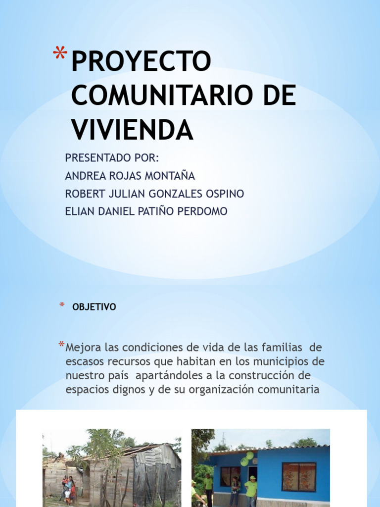 Proyecto Comunitario | PDF | Economias