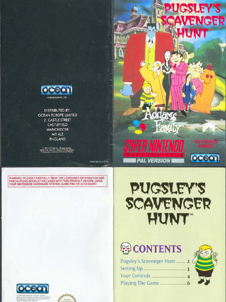 Addams Family, The - Pugsley's Scavenger Hunt (EU) | PDF