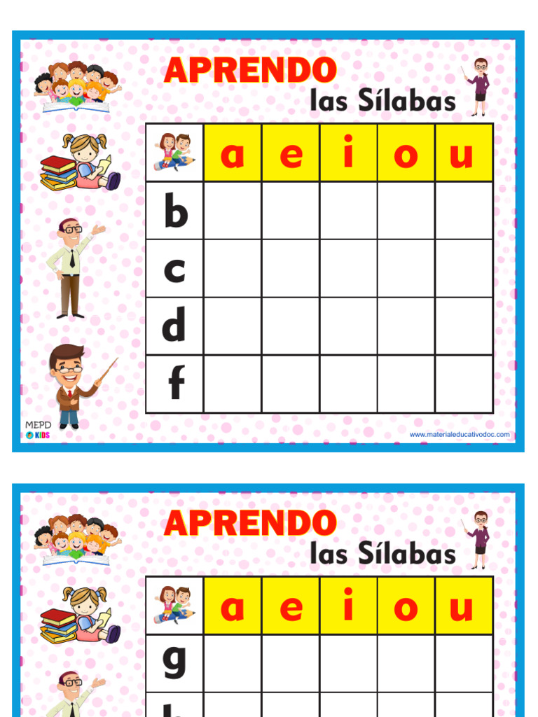 Actividades de Sílabas para Niños | PDF