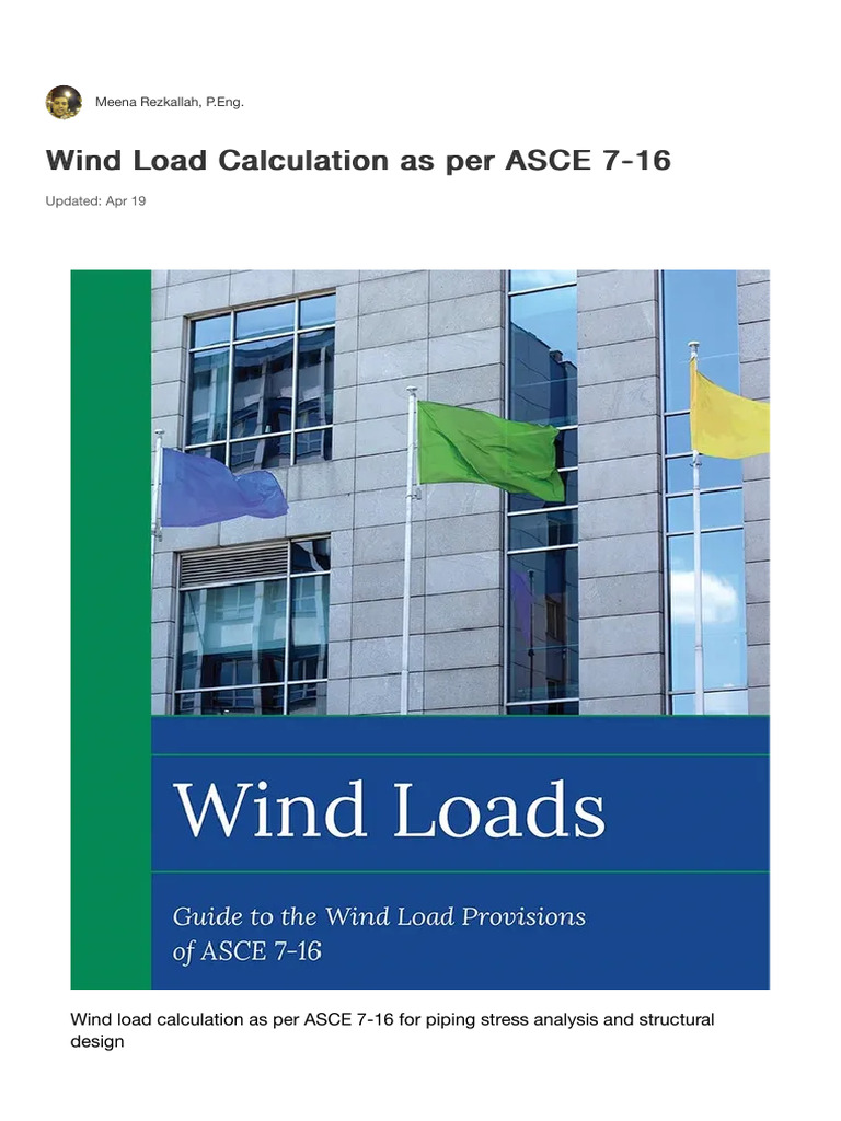 ASCE 7-16 Wind Load Calculation Guide | PDF | Pressure | Wound
