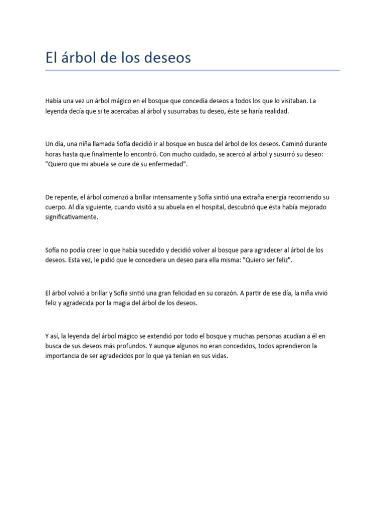 El árbol de los deseos | PDF
