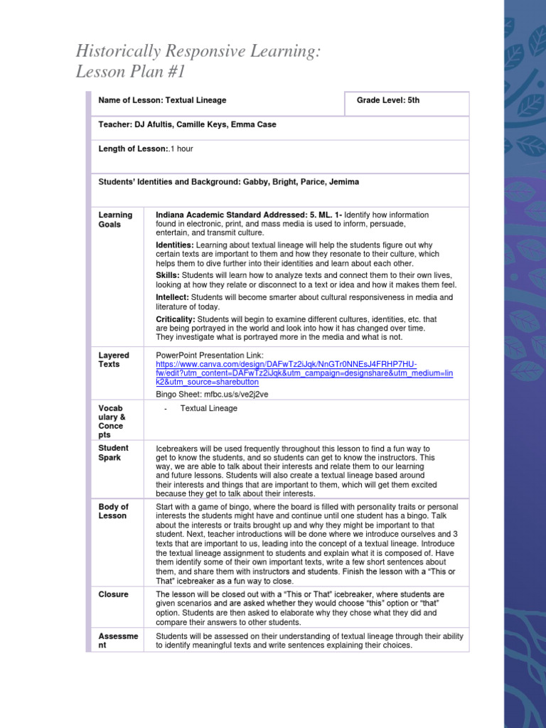 Ips 60 - Lesson Plans | PDF | Lesson Plan | Persuasion