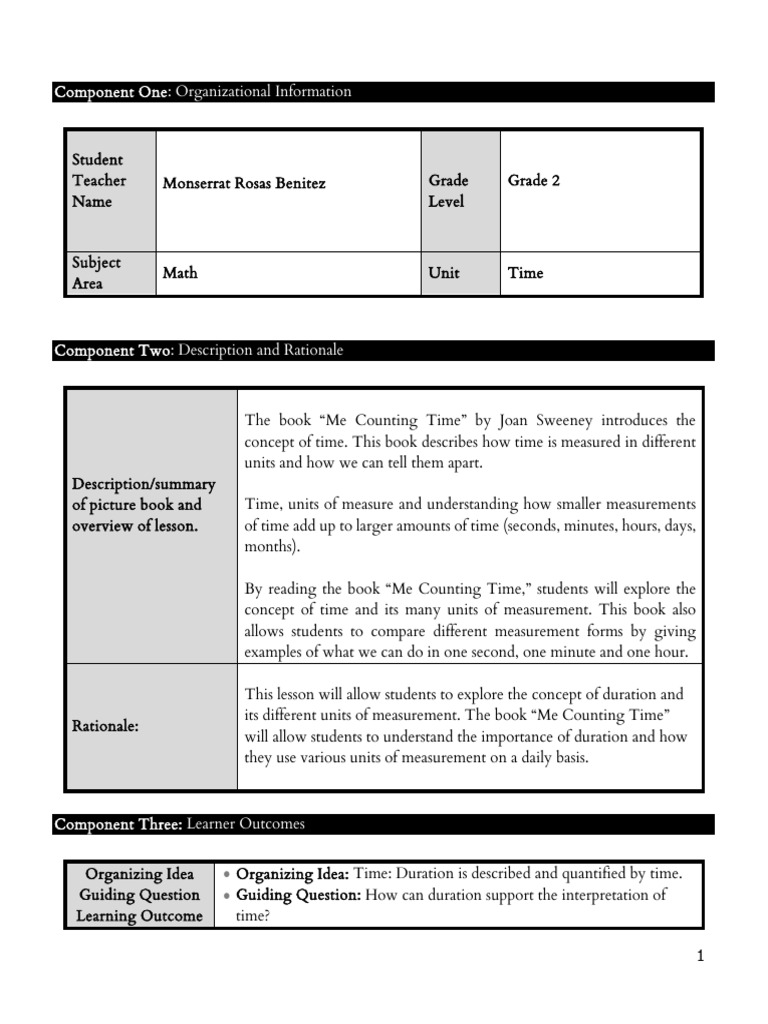 Lesson Plan - Grade 2 Time | PDF | Time | Learning Lesson Plan - Grade 2 Time | PDF | Time | Learning