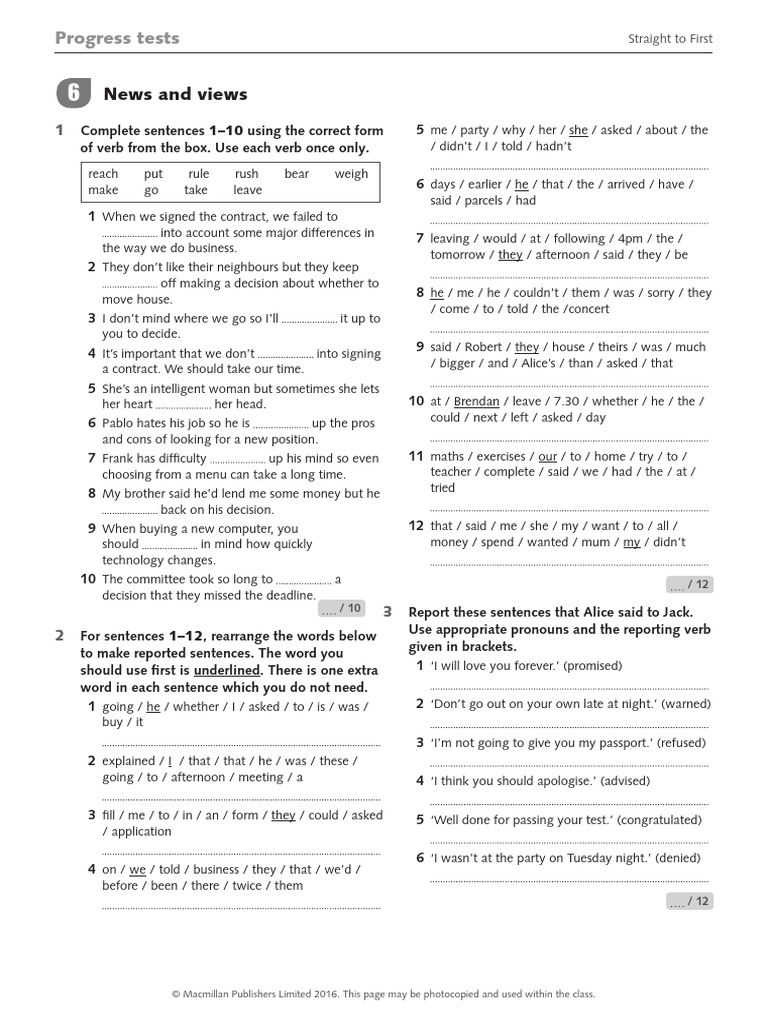 Straight Unit 6 Progress T | PDF | Language Arts & Discipline
