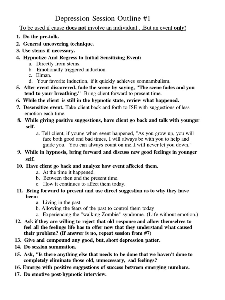 Gerald Kein - Depression | PDF | Hypnosis | Emotions