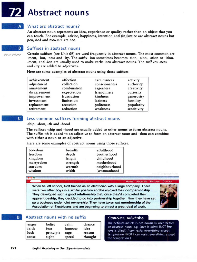 Abstract Nouns Book | PDF