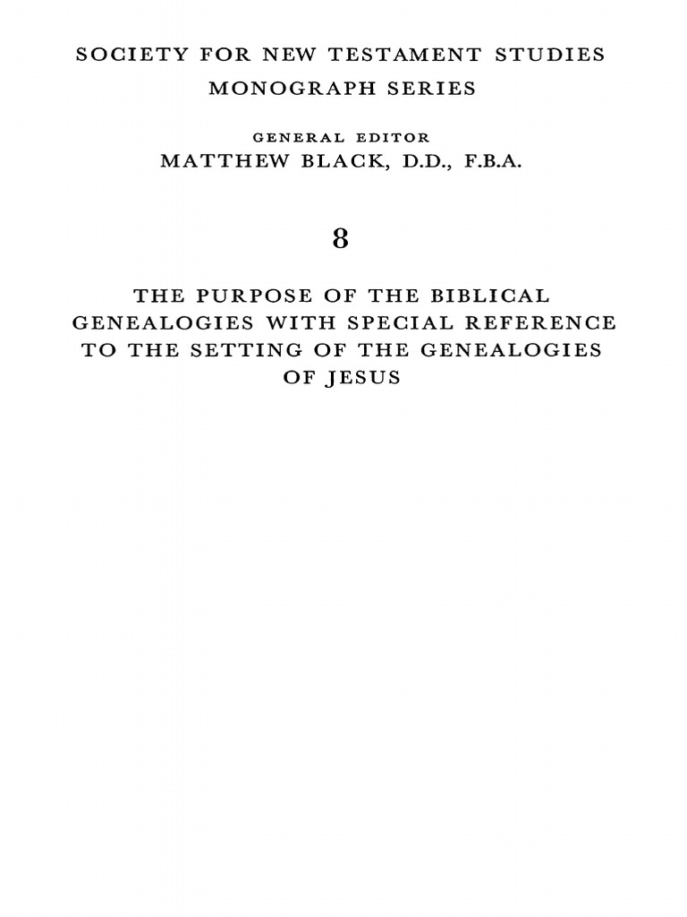 Society For New Testament Studies Monograph Series: General Editor ...