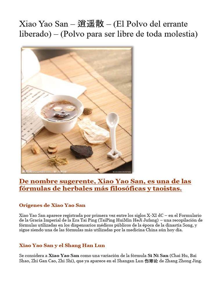 Xiao Yao San | PDF | Tao | Qi