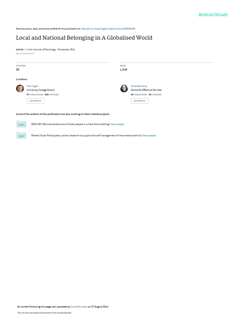 Ingliss Local and National Identity | PDF | Identity (Social Science ...