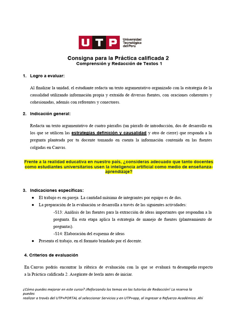 U4 GC - N01I - PC2Consigna - 23C2A-21 | PDF | Inteligencia artificial | Inteligencia (IA) y ...