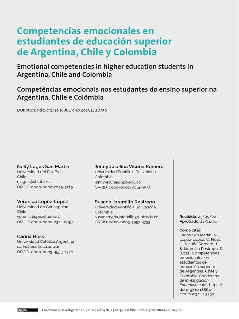 1688 9304 Cie 14 02 E201 | PDF | Análisis de variación | Las emociones