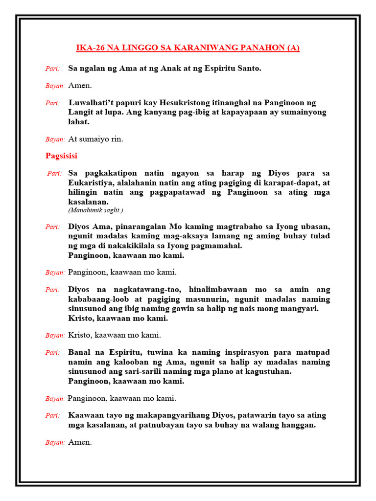 Misa Filipino | PDF