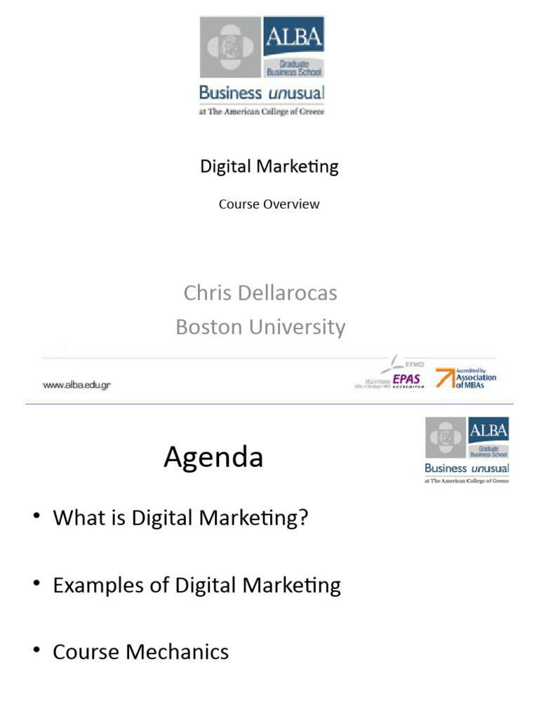 Course Overview | PDF | Digital Marketing | Marketing
