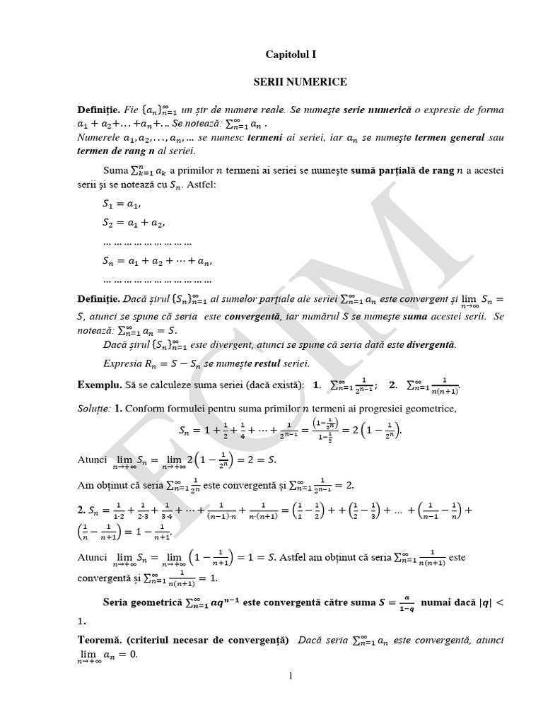 Lucrare An Mate 1 FR | PDF