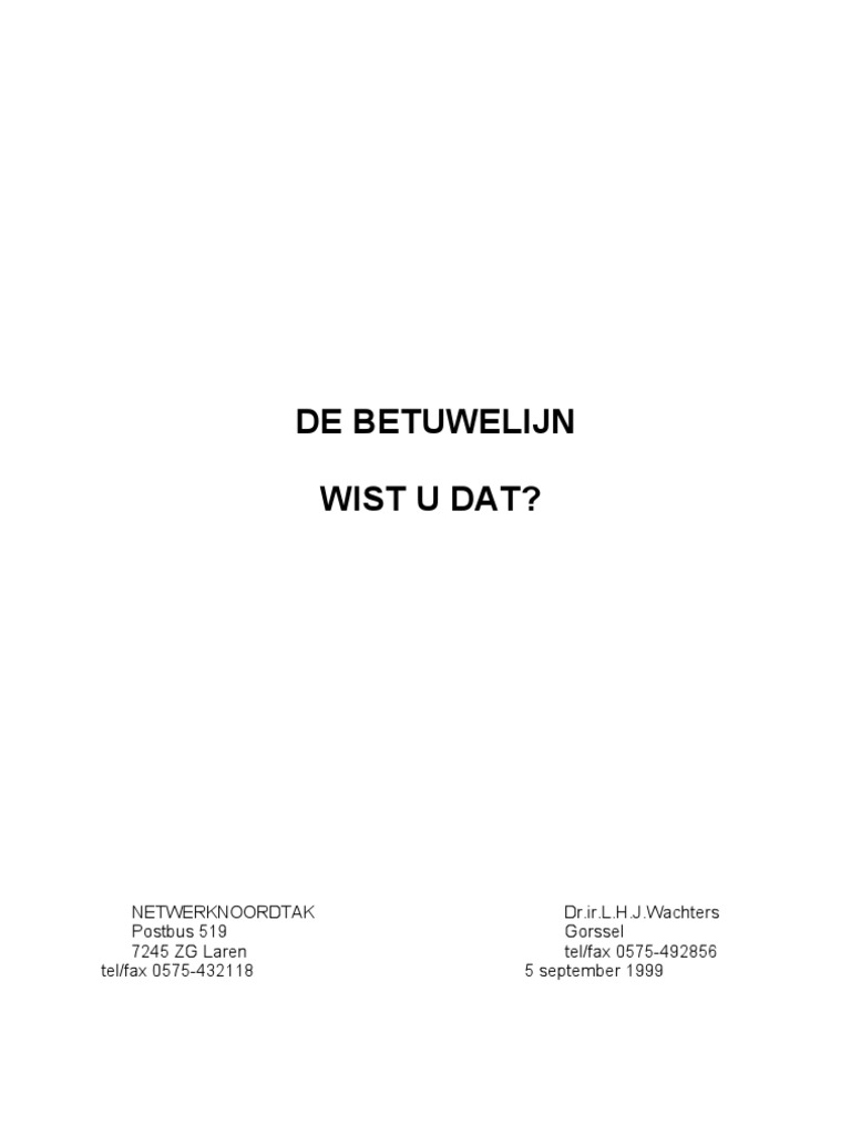 Wist U Dat ? | PDF
