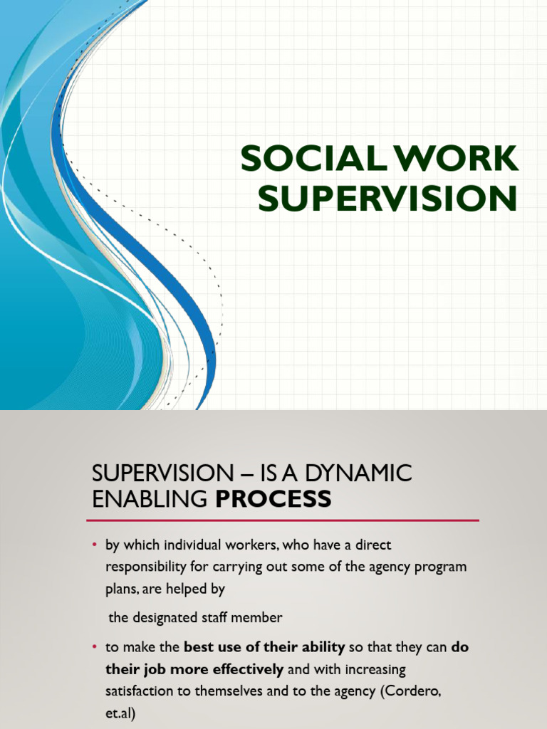 Social Work Supervision | PDF | Learning | Social Work