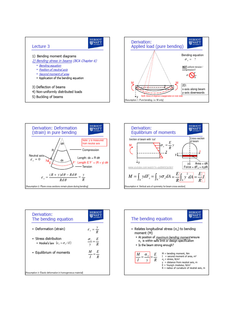 Handouts 2 Bending Stress | PDF | Bending | Beam (Structure)