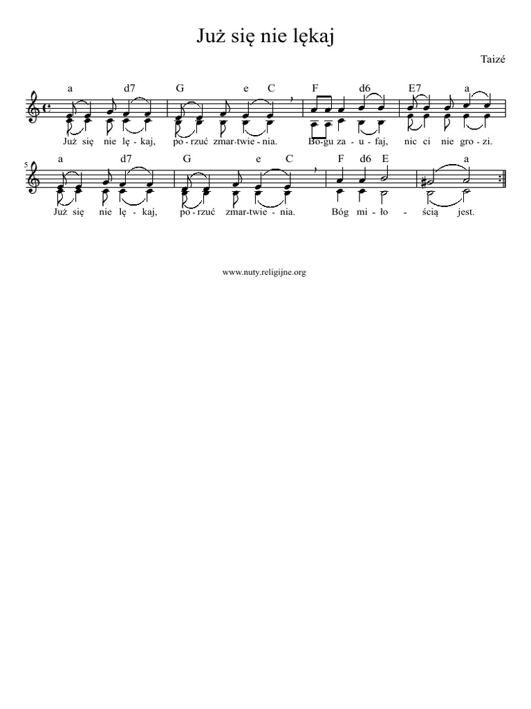 Juz Sie Nie Lekaj (Nada Te Turbe) 1 544822 1 | PDF