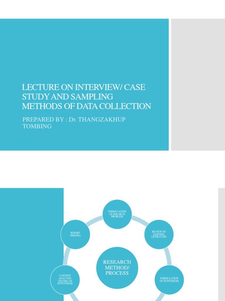 Lecture On Interview & Case Study Method | PDF | Sampling (Statistics) | Observation