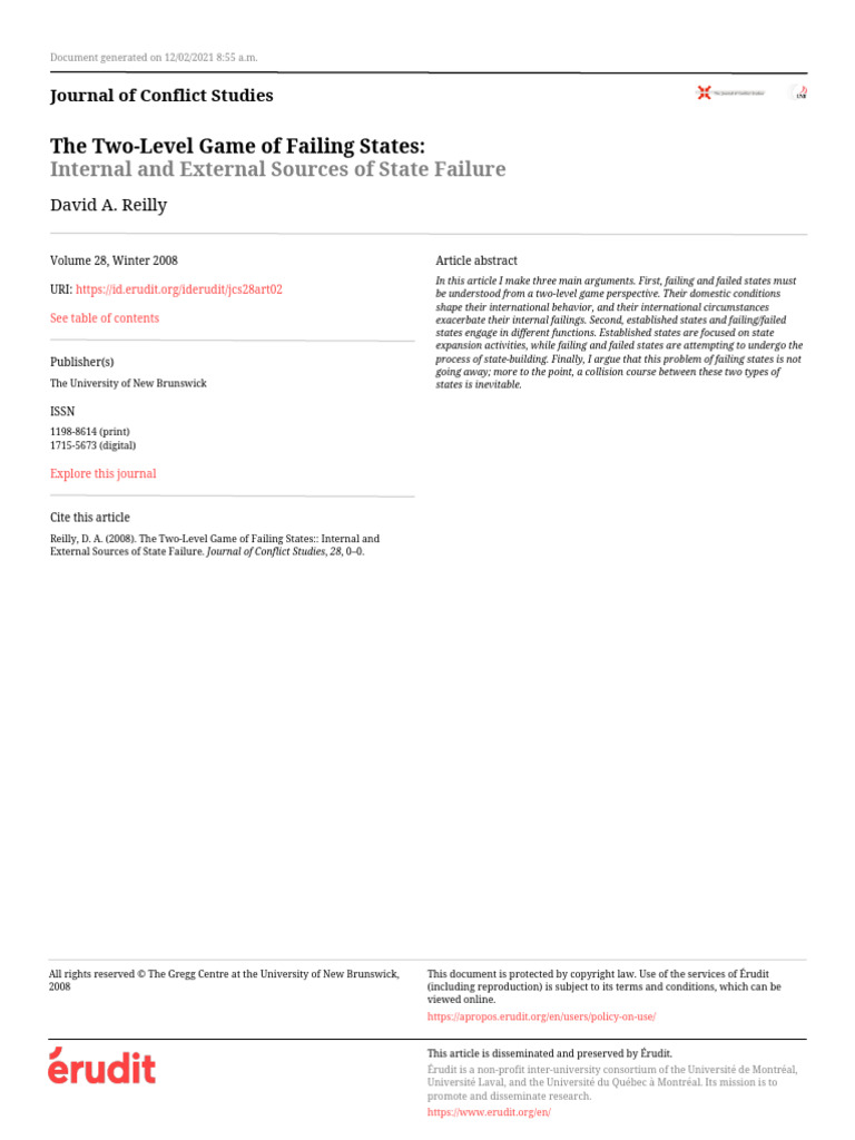 12 - REILLY - Failed States | PDF | Failed State | Globalization
