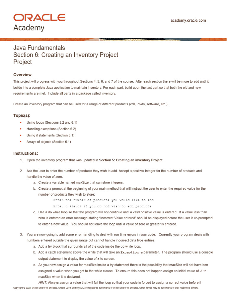 JF 6 Project | PDF | Control Flow | Computer Program