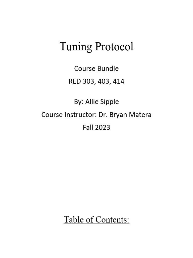 Tuning Protocol | PDF | Individualized Education Program | Teachers
